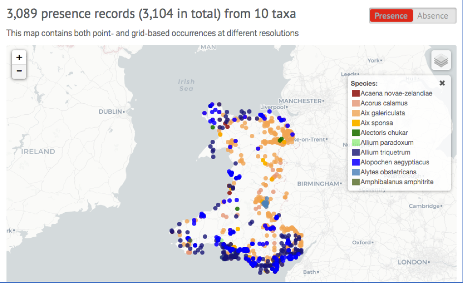 7. How to view species records on the map - NBN Documentation