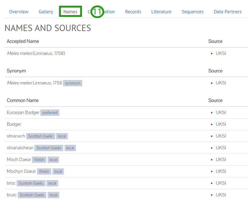 Overview-names tab - NBN Documentation