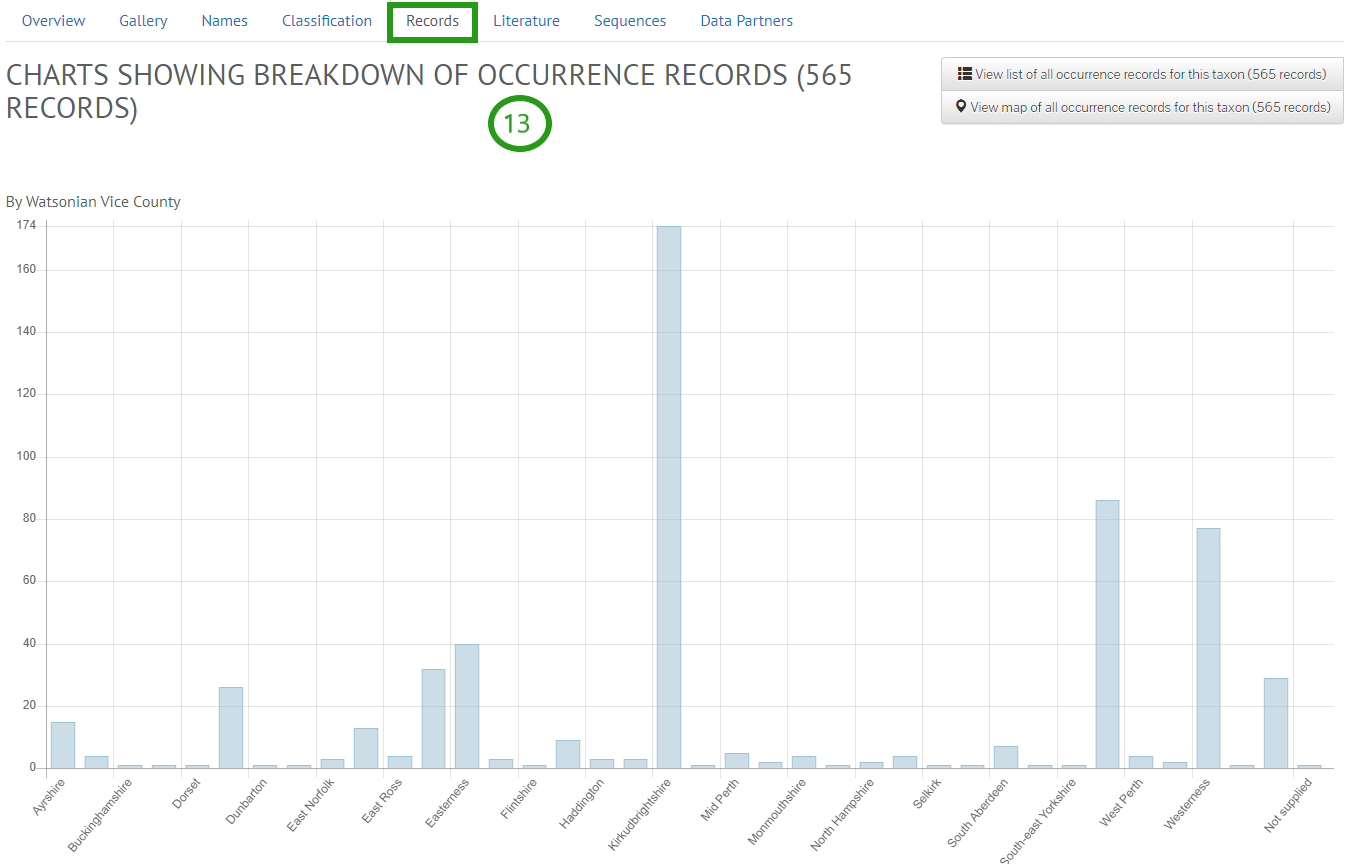 Finding basic species information - NBN Documentation