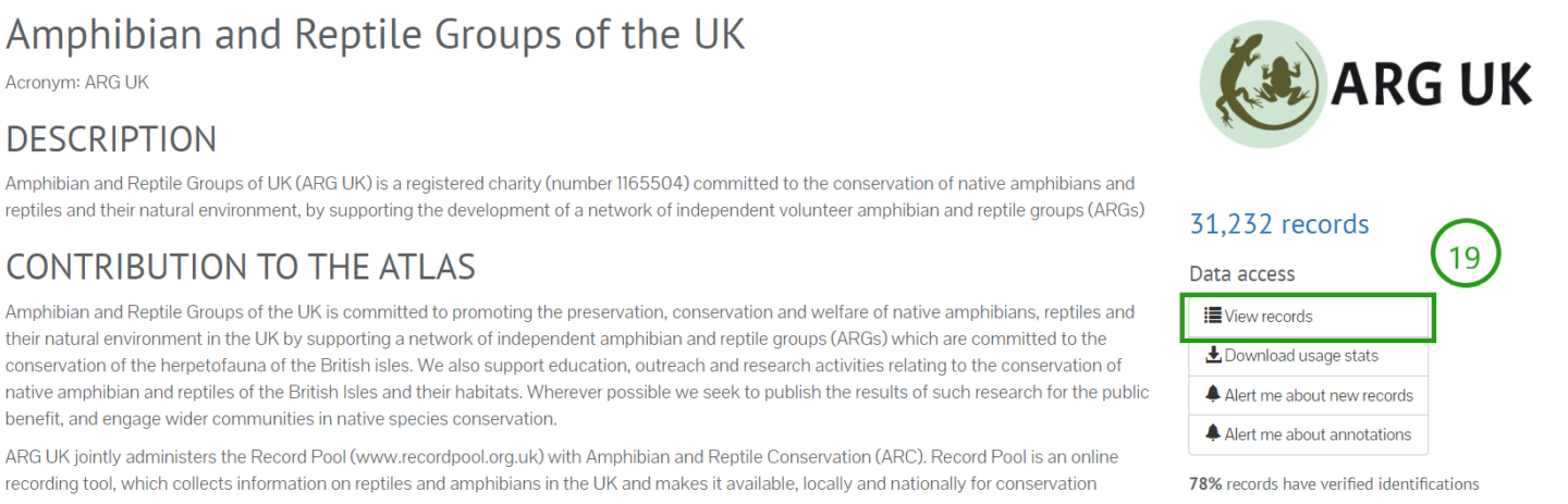 Viewing species records - NBN Documentation