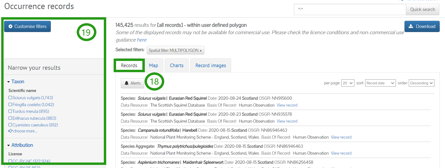 Searching by location - NBN Documentation