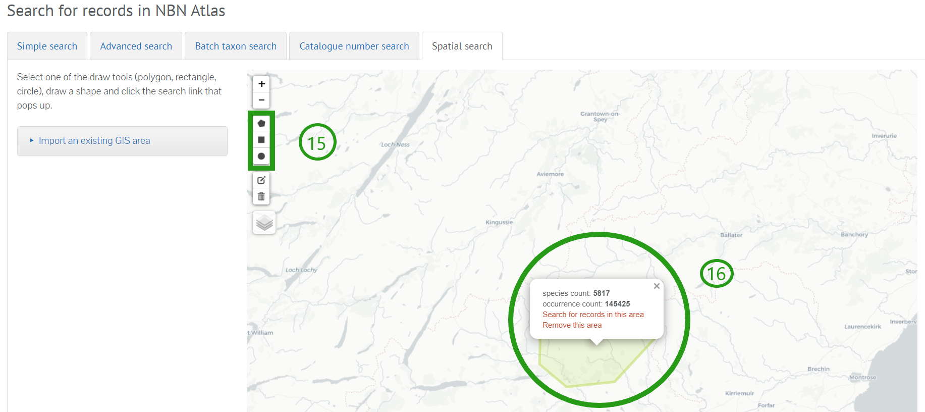 Searching by location - NBN Documentation