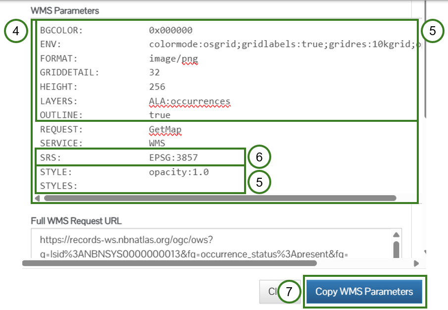 Using the NBN Atlas WMS button - NBN Documentation